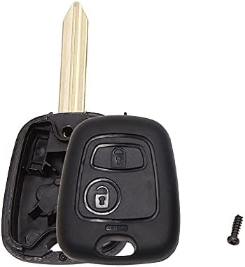 Amazon.com: uxcell New 2 Buttons Uncut Insert Key Fob Case Remote Control Shell Replacement for ...