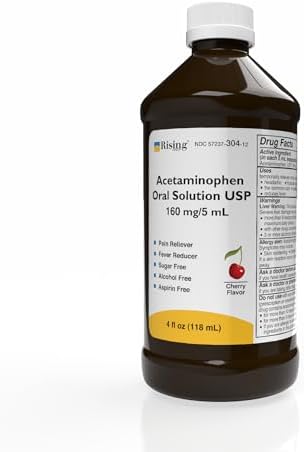 Amazon.com : Rising Health Acetaminophen Oral Solution USP, 160 mg/5 mL ...
