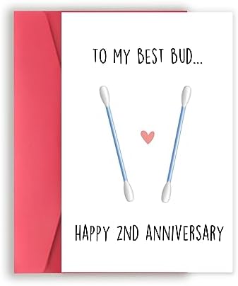Amazon.com: YiKaLus Funny 2nd Wedding Anniversary Card for Husband Wife ...