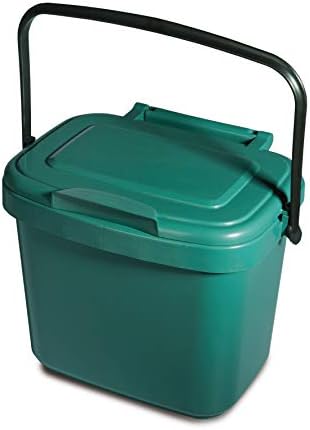 Addis Compost Caddy Food Waste Kitchen Storage Bin - Black & All-Green ...