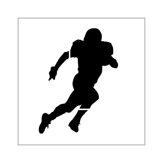Amazon.com: Football Player Stencil 4 Inch Sports Game Design Reusable ...