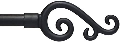 Amazon.com: Curtain Drapery Rod and Brackets Small - Wrought Iron Hand ...