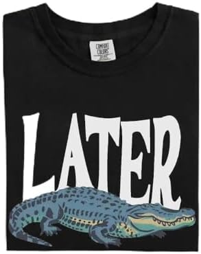 Later Gator Vintage 90s T-Shirt- Soft Comfort Colors Shirt with Playful ...