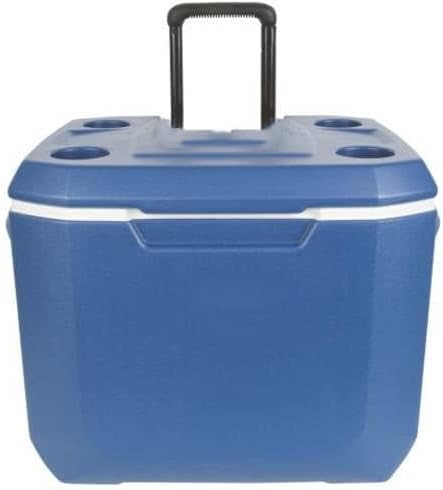 Amazon.com : 50 QT. Hard-Sided Rolling Cooler, Blue : Sports & Outdoors