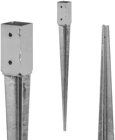 ADGO Fence Post Support 70 x 70 x 750 mm Steel Silver : Amazon.fr: DIY ...
