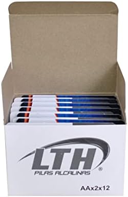 LTH Caja 24 Pilas AA Alcalinas 12 Packs 1.5v MAX Duracion : Amazon.com ...