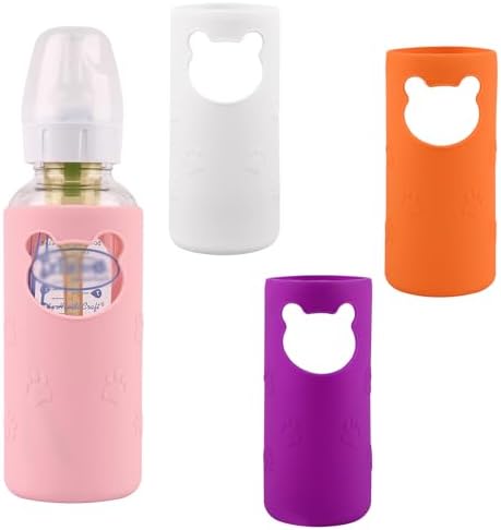 Amazon.com : 4 Pack Silicone Sleeves for Dr Brown's Glass Baby Bottles ...