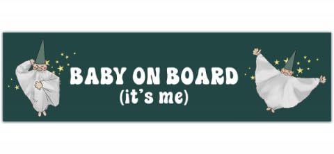 Baby On Board "Me As A Baby" Meme Green Hat Puppet Funny Car Bumper ...