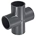 Amazon.com: PATIKIL 25mm PVC Pipe Fittings, 3 Pack 4 Way Tee Shape ...
