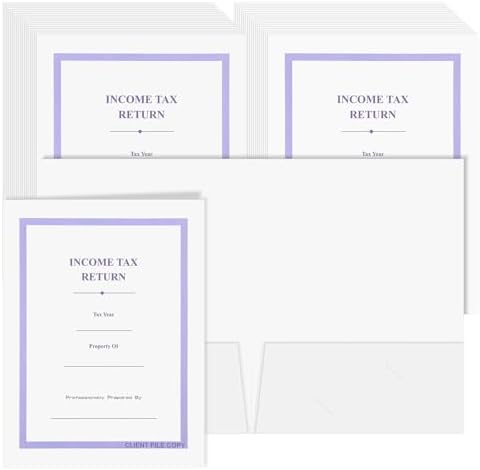 Amazon.com : Kolldenn 50 Pack Income Tax Return Folders for Tax ...