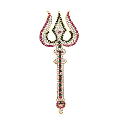 MOONPLUS Sterling Goldplated Soolam Trishul for Religious Significance ...