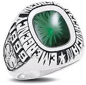 Amazon.com: Men's Siladium Patriot Service Ring by ArtCarved (1 Stone ...