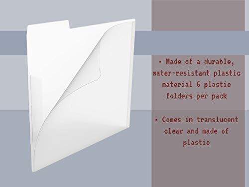 Snapklik.com : 1InTheOffice Clear Plastic Folder Letter Size, Poly File ...