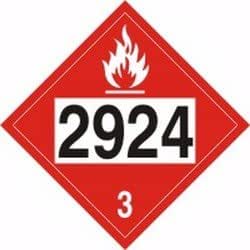 Accuform MPL748VP1 & Placards Blank 4-Digit DOT Placards 2924(Flammable ...