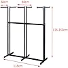 Amazon.com: Floor-Standing Metal Garment Rack - Clothes Shelves Heavy ...