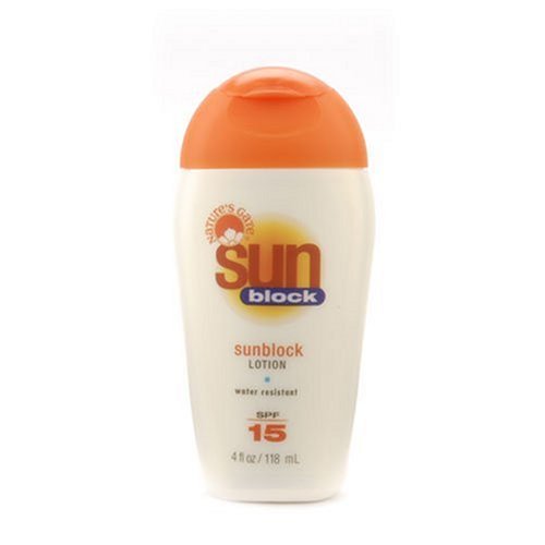 Nature's Gate Sun Block Sunblock Lotion, Water Resistant, SPF-15, 4 ...