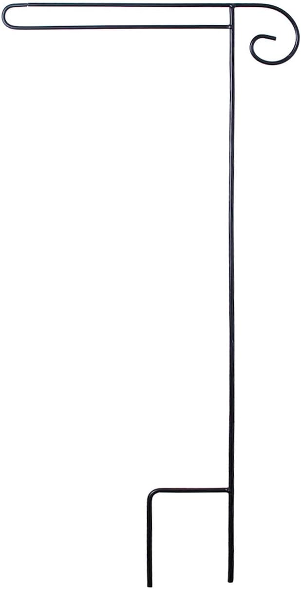 Amazon.com : Wrought Iron Black Garden Flag Stand 40"H Briarwood Lane ...