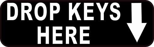 Amazon.com: StickerTalk Drop Keys Here Vinyl Sticker, 10 inches by 3 ...