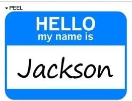 Amazon.com - Hello My Name Is Jackson - Window Bumper Laptop Sticker