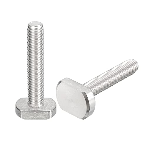 uxcell T-Slot Bolts, 2pcs M10x55mm T Slot Drop-in Stud Sliding Bolts ...