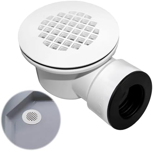 1.5" Shower Drain Shower Floor Drain, PVC Side Outlet for Low Profile ...