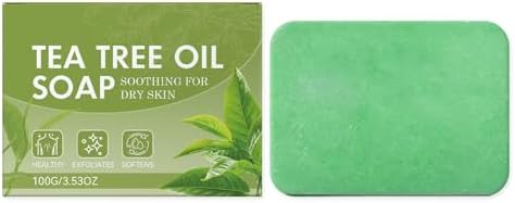 Tea Tree Oil Soap Bar - Natural Cleansing Soap for Face, Hands & Body ...