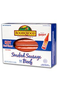 Amazon.com: Roger Wood Smoked Beef Sausage 24 Oz (2 Pack) : Grocery ...