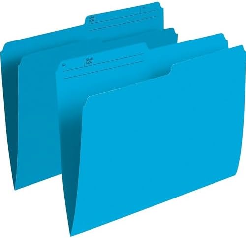 Pendaflex Colour File Folders, 1/2 Cut Tab, Letter, Yellow, 100/Box ...