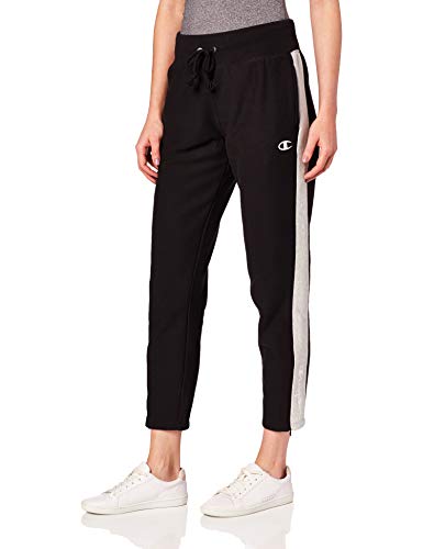 Champion LIFE Women's Reverse Weave Colorblock Slim Pant, Black/Scarlet ...