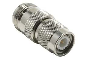 nT TNC M to N F Adapter, Silver Tone Plated TNC Male to N Female RF COAXIAL Adapter Power ...
