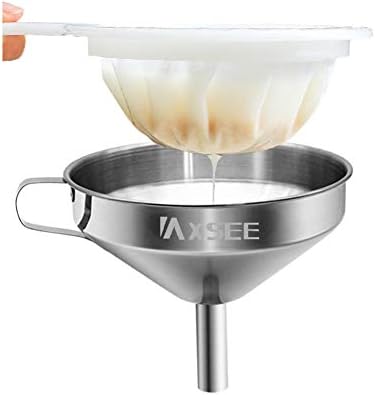 Amazon.com: KALAVE Premium Stainless Steel Funnel, 5 Inch Food Grade ...