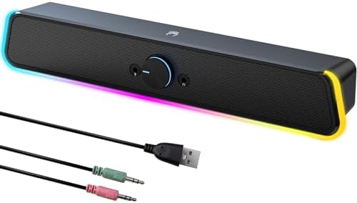 Amazon.com: Tylubio Bluetooth Computer Speakers for Desktop with Clear ...