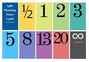 Buy Get-Set-Go! Agile Planning Poker Cards Fibonacci Series (½, 1, 2, 3 ...