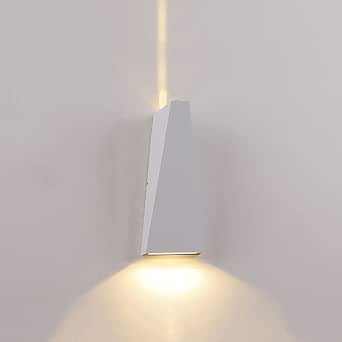 Wall Sconces, Black Long Triangle Outdoor Wall Mount Light Frosted ...