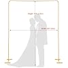 Amazon.com : 1. GO Wedding Arch for Ceremony 6Ft Wide 7Ft High, Metal ...