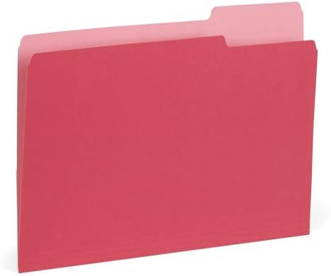 Amazon.com : Blue Summit Supplies Red Legal File Folders, 1/3 Cut Tab ...