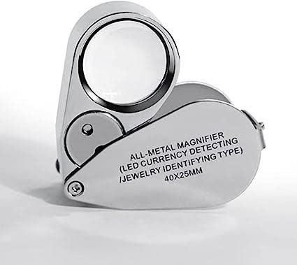 SCHMIDT 40X Full Metal Illuminated Jewelers Magnifier,Best Pocket ...
