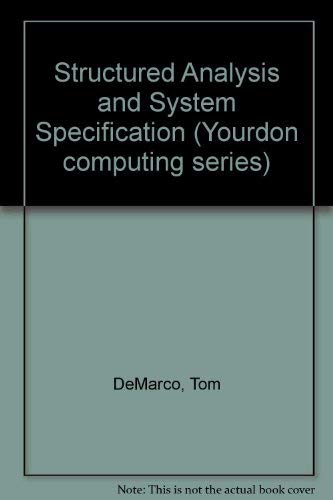 Amazon.co.jp: Structured Analysis and System Specification : DeMarco, Tom: 洋書