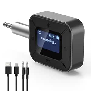 ifofo Bluetooth Transmitter Receiver 2-in-1 Bluetooth Car Adapter with ...