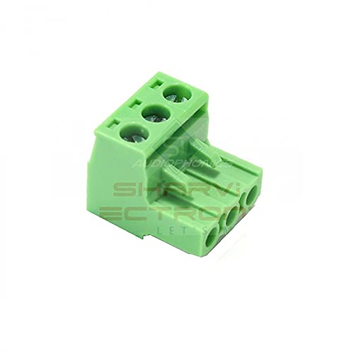 3 Pin Right Angle Screw Terminal Block Female Connector 5.08mm Pitch ...