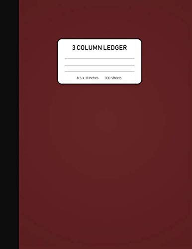 Amazon.com: 3 Column Ledger: Accounting Book, Accounting Ledger ...