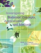 Investigating Statistical Concepts, Applications, and Methods: unknown author: Amazon.com: Books