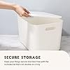 Amazon.com - Tuanse 8 Pieces White Plastic Storage Bins with Lids ...