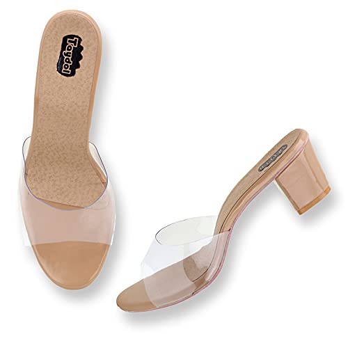 Buy Taydol women fancy transparent block heel sandal (53053) at Amazon.in