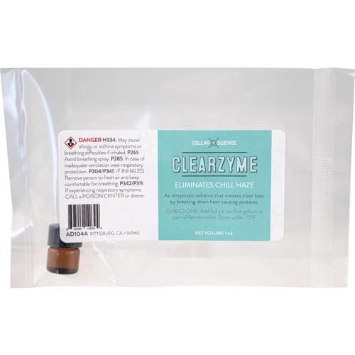 Amazon.com: 1ml Single Dose CLEARZYME CLAREX CHILL HAZE BEER CLARIFIER ...
