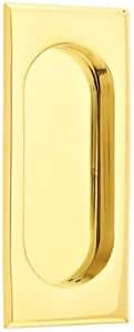 Emtek 2201 4 Inch High Solid Brass Rectangular Flush Pull for Sliding Doors, Flat Black - Amazon.com