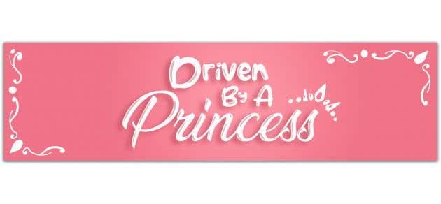 Amazon.com: Driven By A Princess Bumper Sticker Vinyl Decal Sticker ...