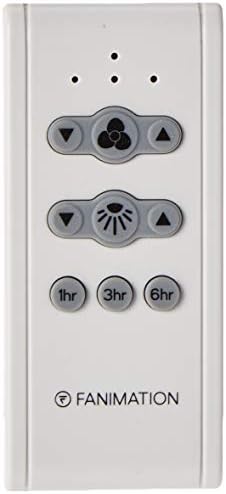 Fanimation CR500 Control Ceiling Fan Remote with Receiver-White, 4.45 x ...