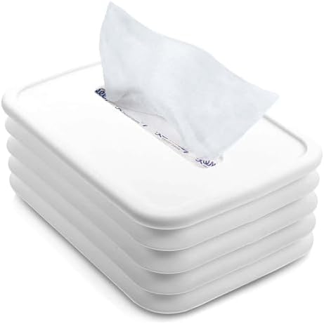 Amazon.com: Foldable Tissue Boxes Cover Holders, Clear Tissue Holder ...