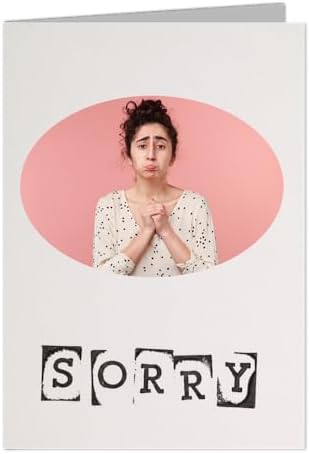 Fab Fly Customized SORRY (Your Own Photo and Text) Greeting Card (Size ...